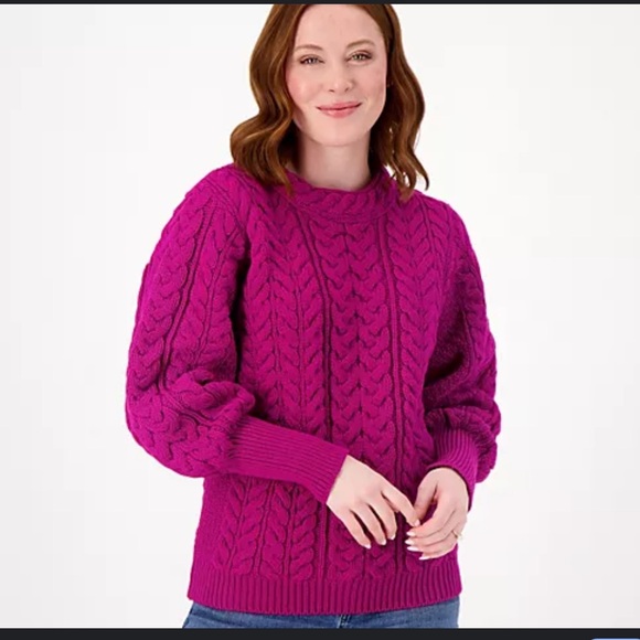 Aran Crafts | Sweaters | New Aran Craft Merino Wool Pullover Cable ...